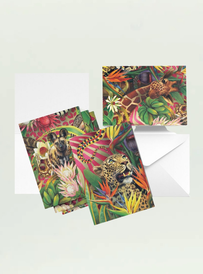 African Jungle Cards 6 Pack – African Trading Port