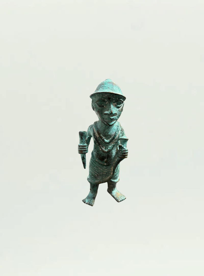 Small Bronze Figure – African Trading Port